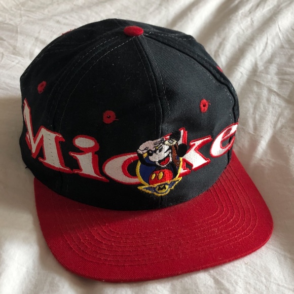 Disney | Accessories | Vintage Disney Captain Mickey Mouse Snapback Hat ...